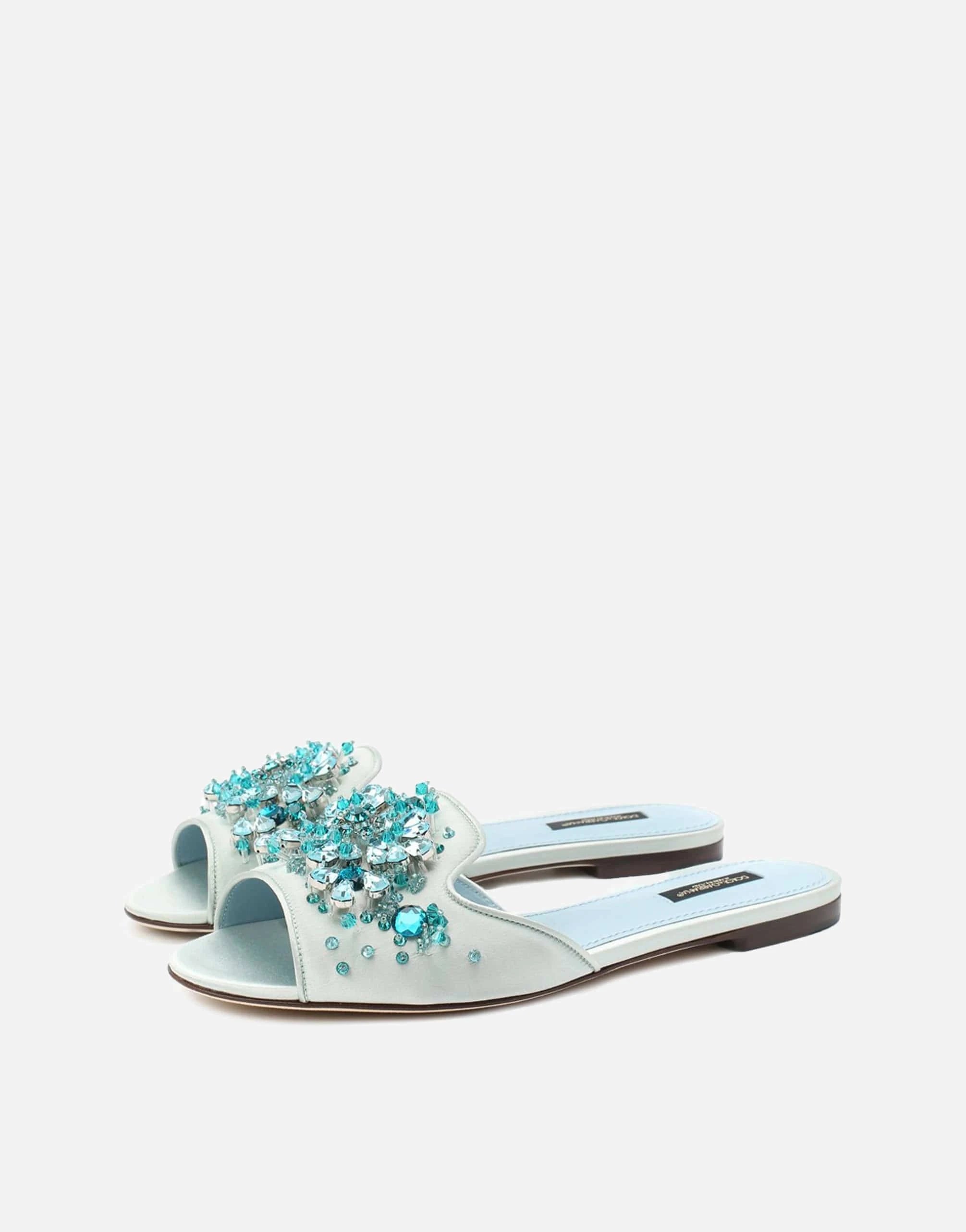 Dolce & Gabbana Crystal-Embellished Slides | Sendegaro UK
