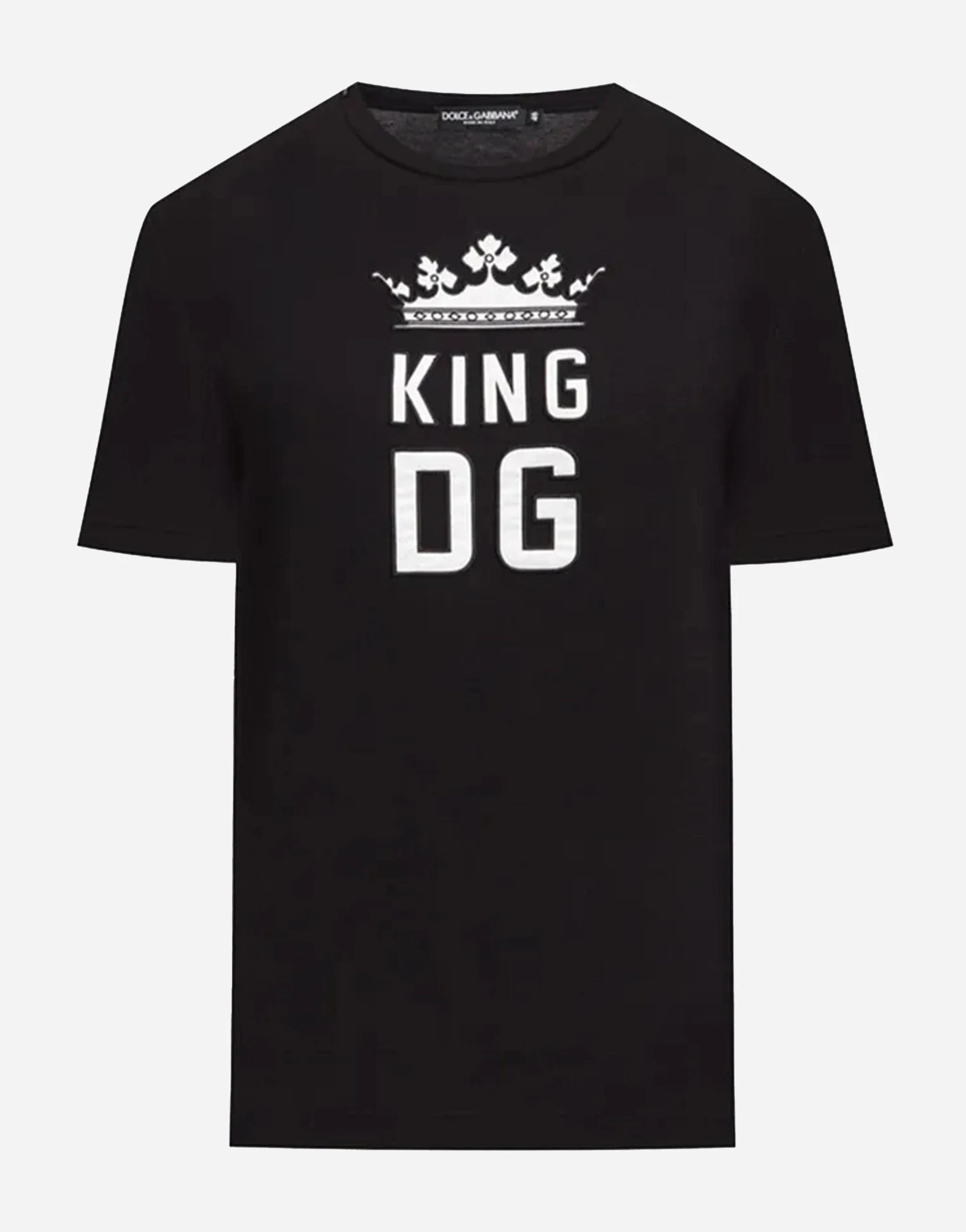 Dolce & Gabbana DG King Print Cotton T-Shirt | Sendegaro UK