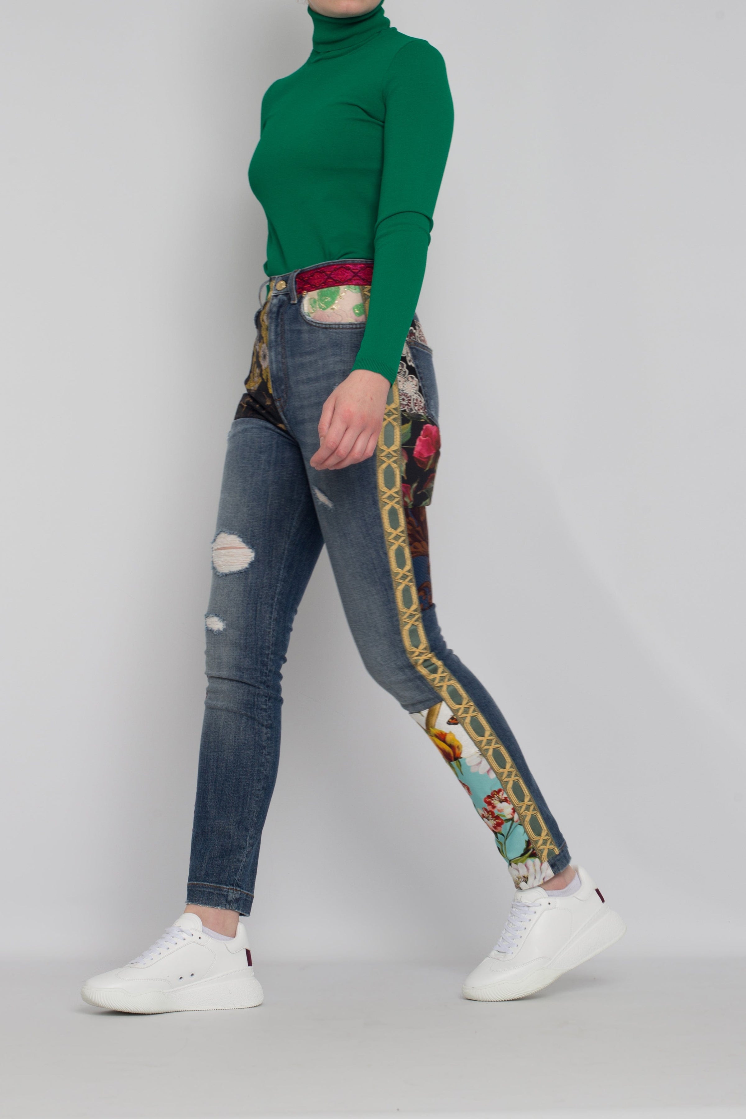 Dolce & Gabbana Patchwork Grace Jeans | Sendegaro