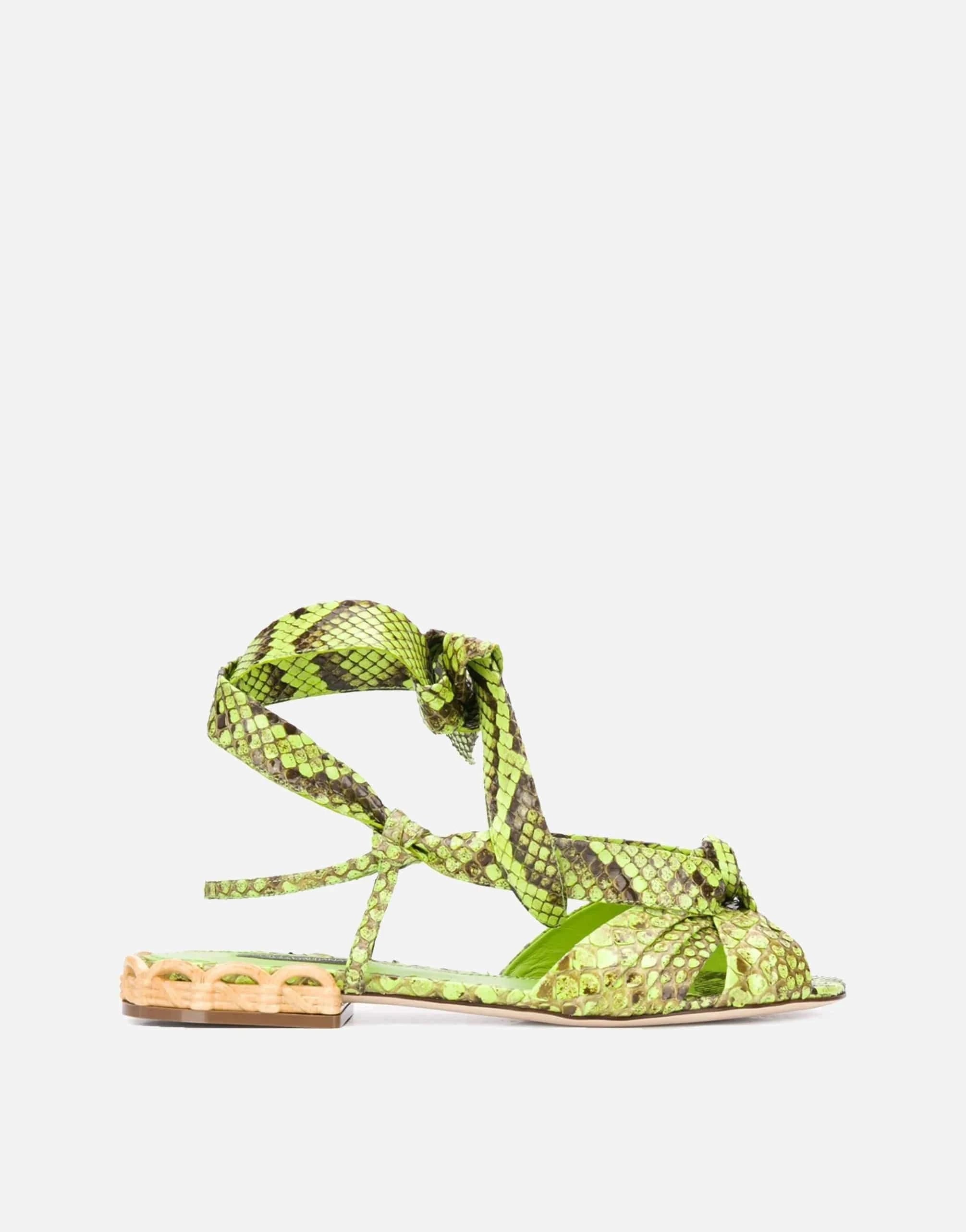 Dolce & Gabbana Python Print Sandals | Sendegaro UK